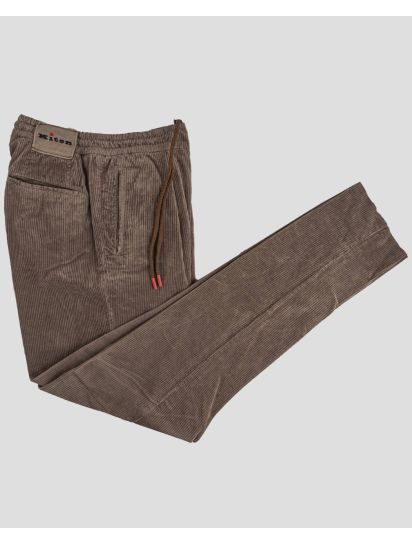 Kiton Light Brown Cotton Cashmere Ea Velvet Pants | IsuiT