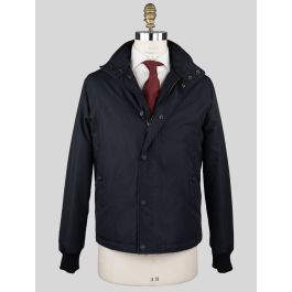 KNT Kiton Blue Navy Pl Coat | IsuiT