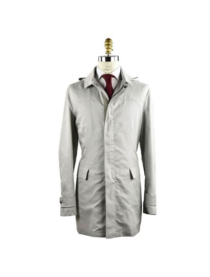 KITON Grey Cotton Silk Overcoat | IsuiT