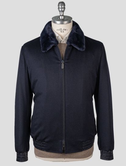 Zilli Blue Cashmere Leather Beaver Fur Coat | IsuiT