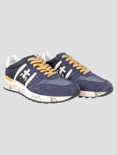 Premiata Blue Pa Leather Suede Pu Sneakers | IsuiT