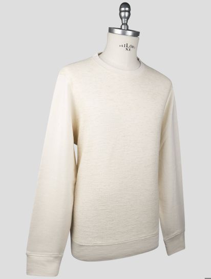 Isaia White Cotton Linen Hemp Sweater | IsuiT