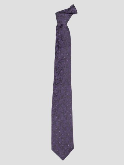 Isaia Purple Black Wool Silk Tie | IsuiT