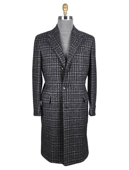 KITON Dark Blue Cashmere Wool Alpaca Silk Pa Overcoat | IsuiT