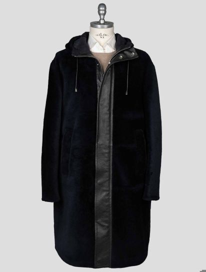 Zilli Blue Sheepskin leather Parka Overcoat | IsuiT