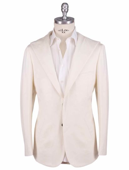 Kiton Knt White Cotton Cashmere Pa Blazer Mod. King | IsuiT